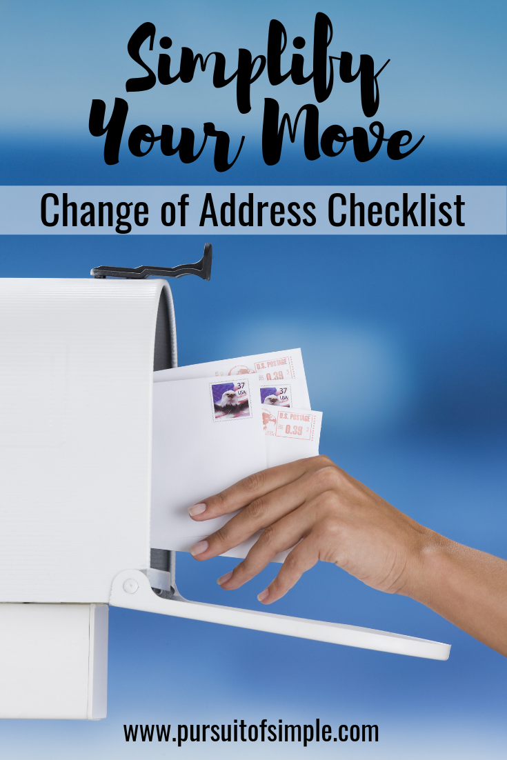 Simplify Your Move: Change of Address Checklist - Pursuit of Simple Simplify Your Move: Change of Address Checklist - Pursuit of Simple